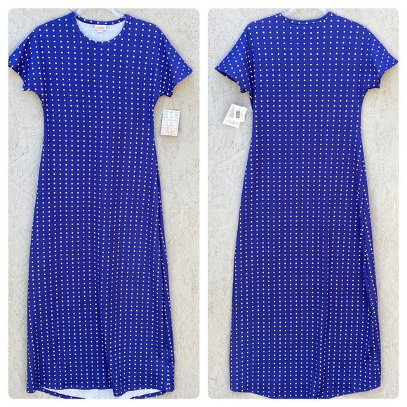 LuLaRoe | Dresses | Nwt Lularoe Maria Polka Dot Scuba Fabric Maxi Dress ...